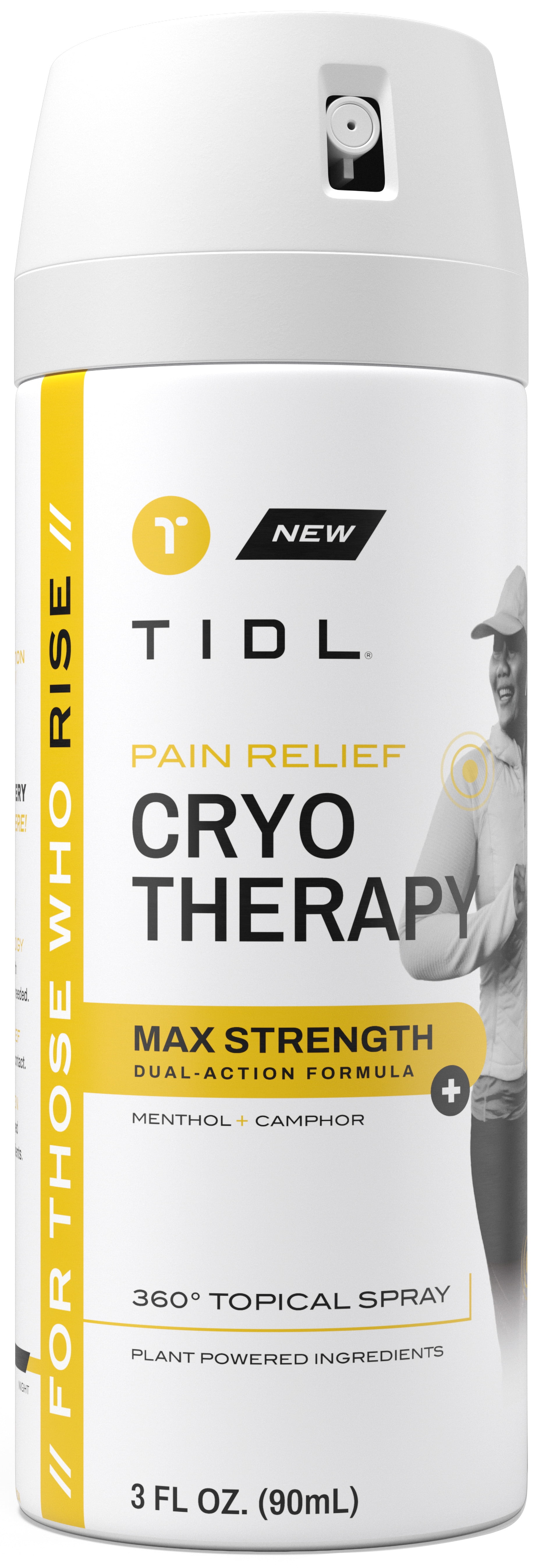 TIDL Max Strength Cryotherapy Menthol Pain Relief Spray for Body Aches ...