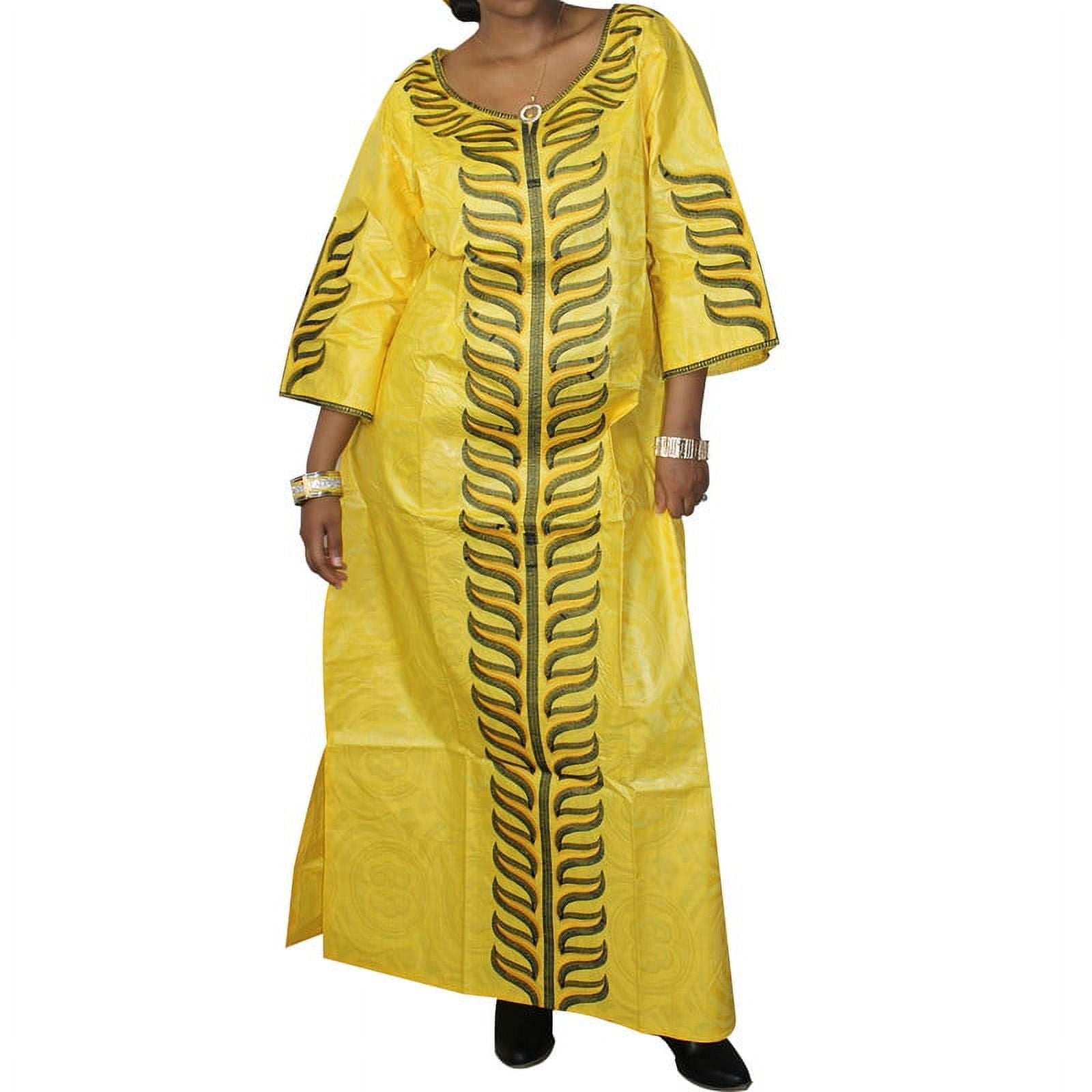 TIDOIRSA African Dress for Women Exquisite Bazin Riche Emboridered Long ...