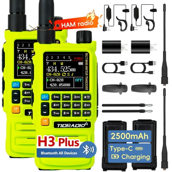 TIDRADIO TD-H3 Plus Ham Radio Handheld, Bluetooth-Headphone-connectable ...