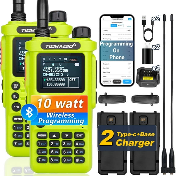 TIDRADIO TD-H8 3rd Gen 10W Ham Two Way Radio with Long Range ...