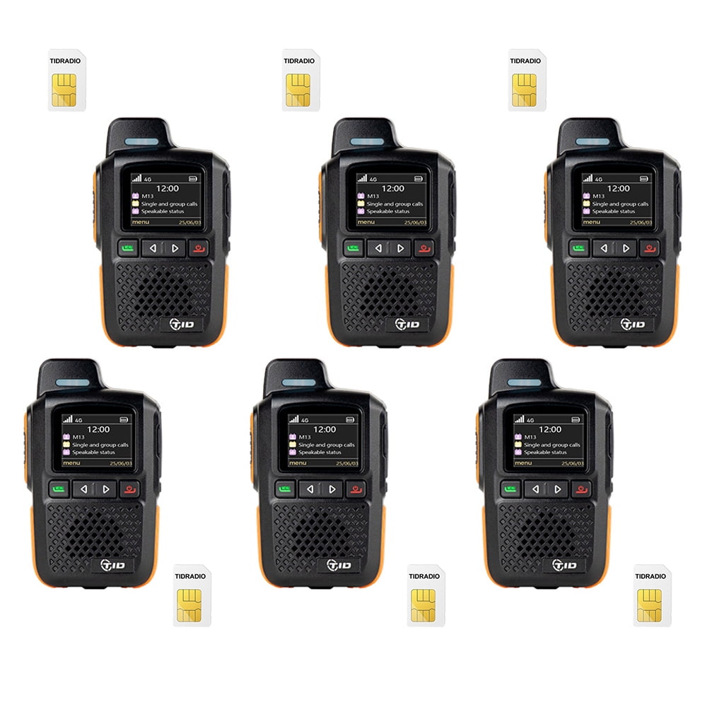 TIDRADIO TD-M13 Global Rapid Walkie Talkies with Sim Cards,Unlimited ...