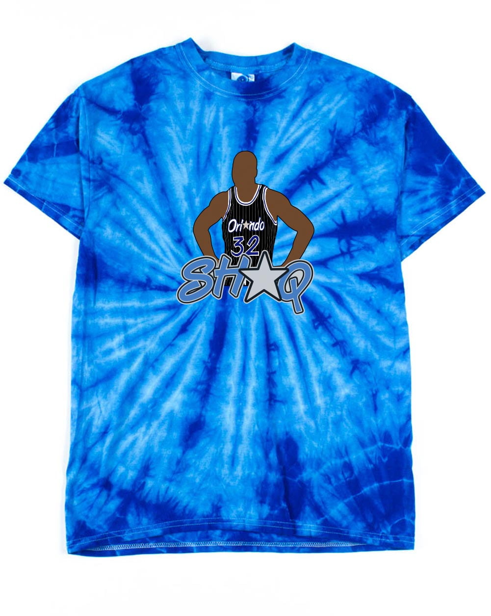 TIE-DYE Magic Shaq Logo Shaquille Shaquille O'Neal Shaq T-shirt ...