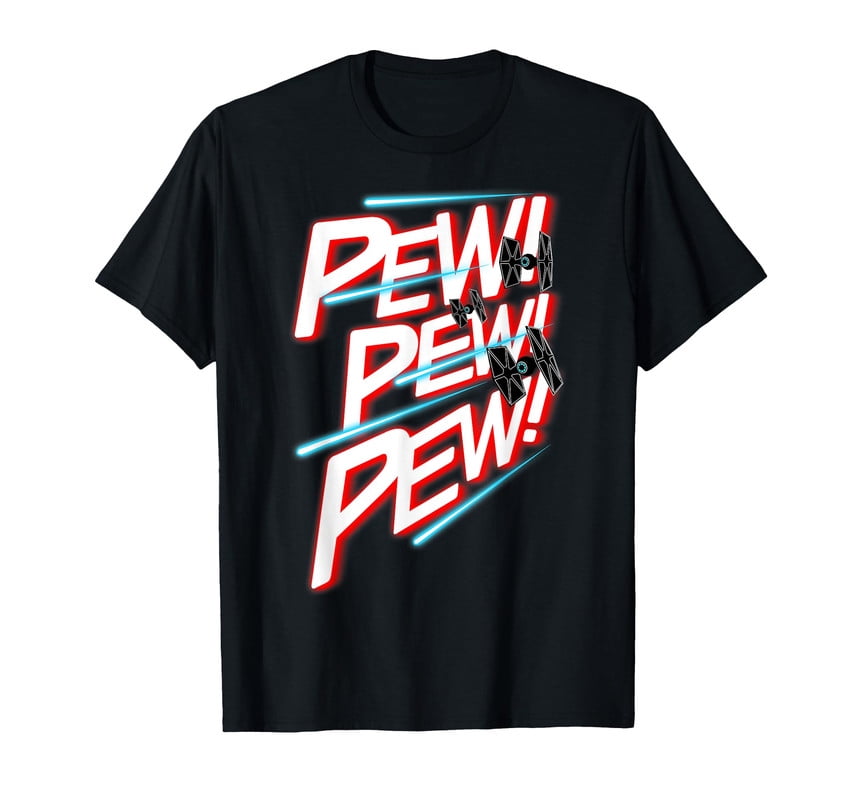 TIE Fighter Pew Pew Pew Retro Comic Design T-Shirt - Walmart.com