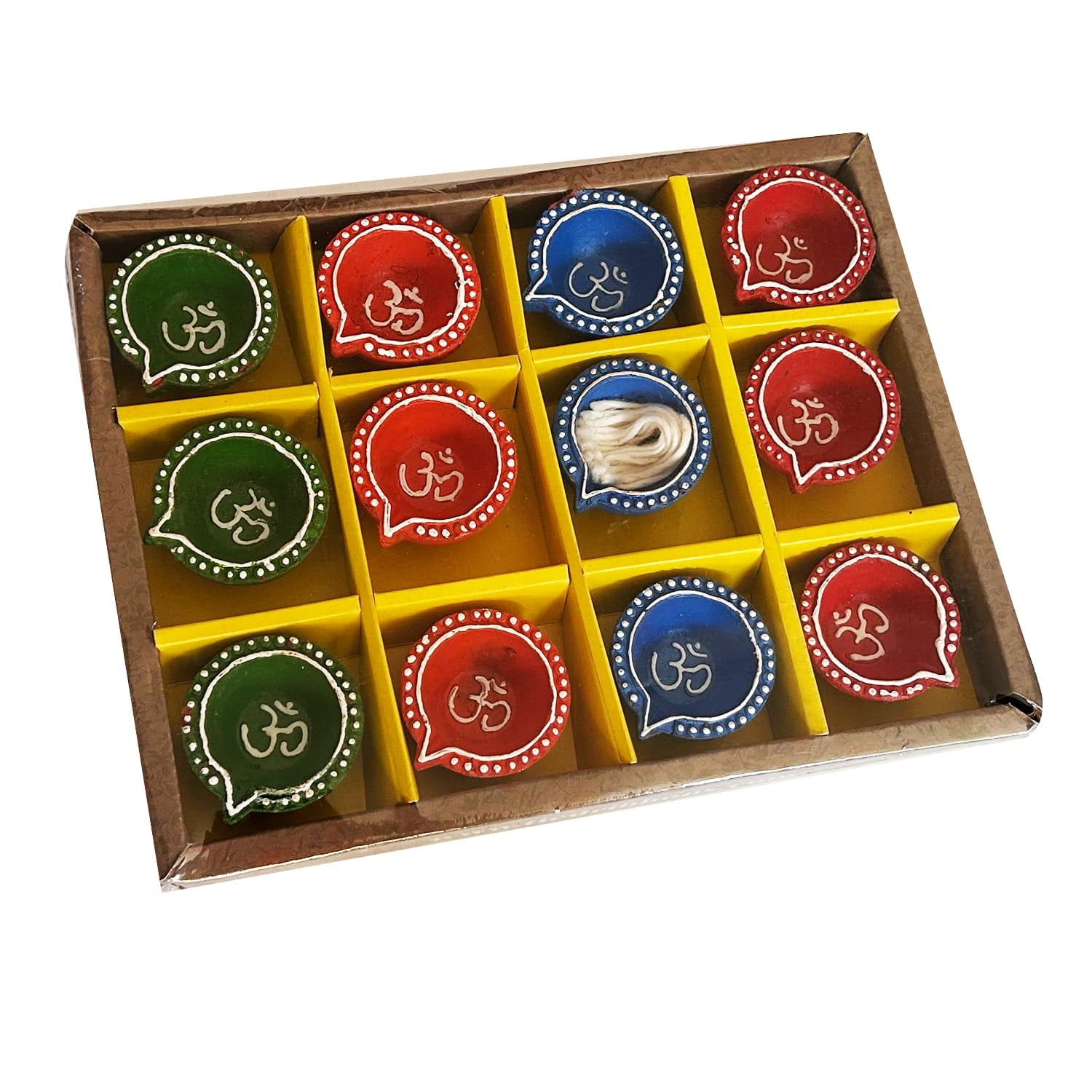 TIED RIBBONS 12 pcs Handmade Clay Diya for Diwali | Traditional ...