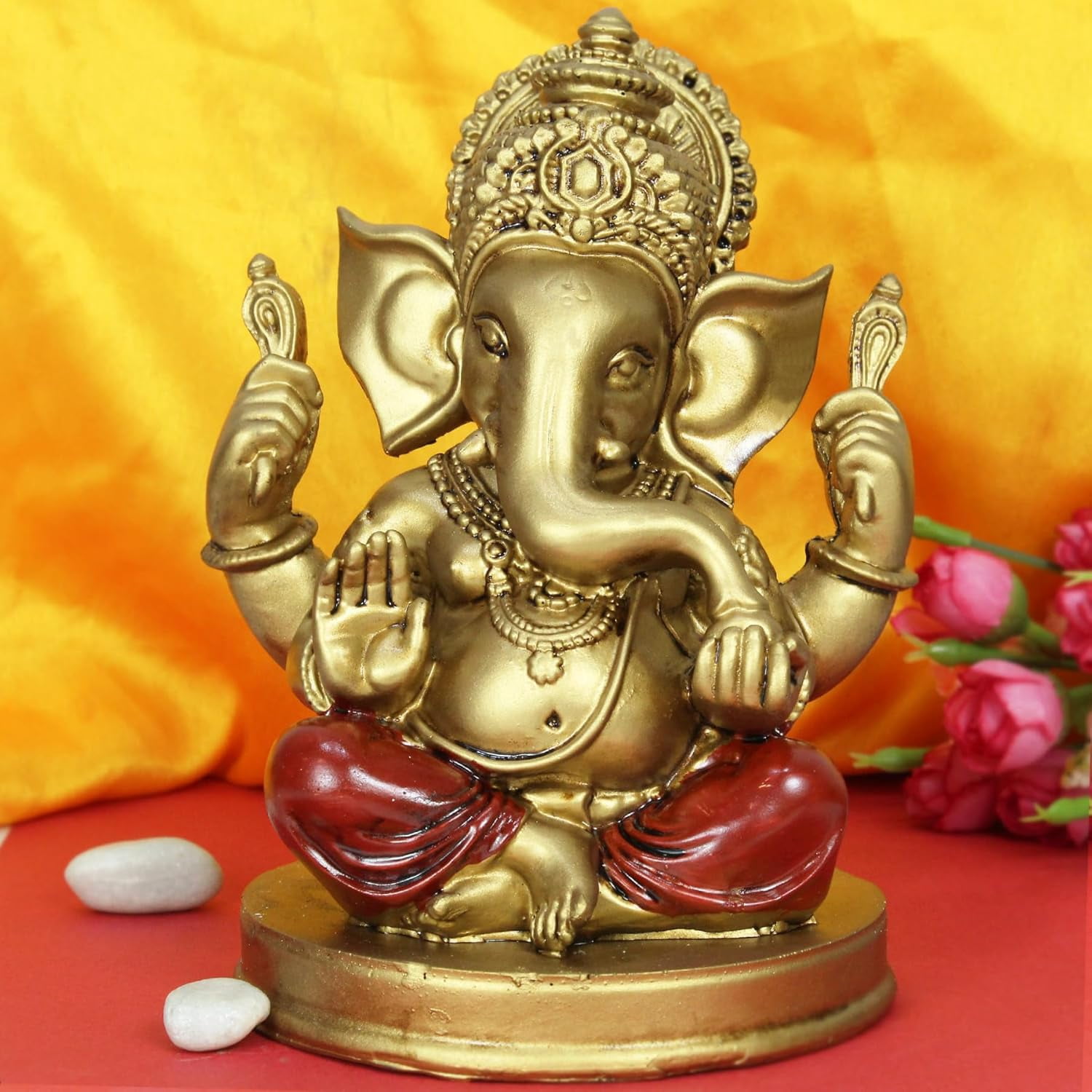 TIED RIBBONS Lord Ganesh Idol for Statue Idol Murti Figurine 171 X 108 ...