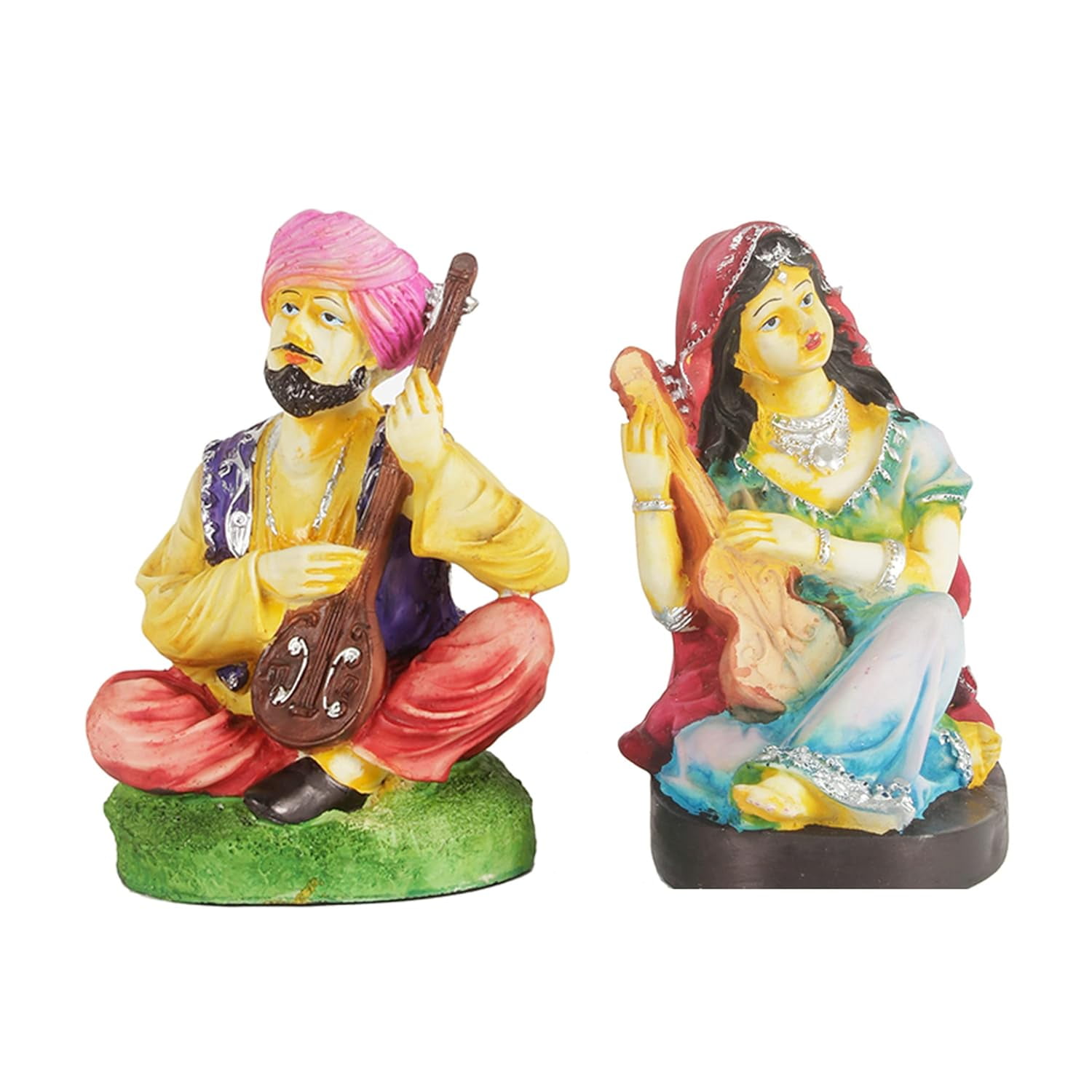 TIED RIBBONS Resin Rajasthani Traditional Musical Couples Handicraft ...