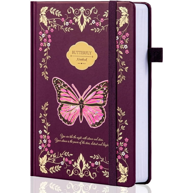 TIEFOSSI Butterfly Journals,Lay Flat Notebook,320 Numbered Pages A5 ...
