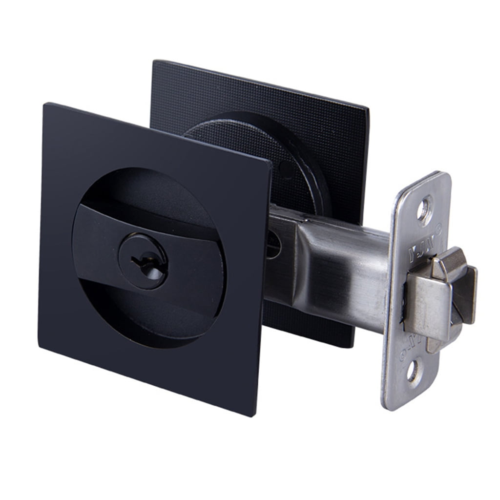 TIERPOP 1 Pack Matte Black Privacy Locks And Latches Pocket Door ...