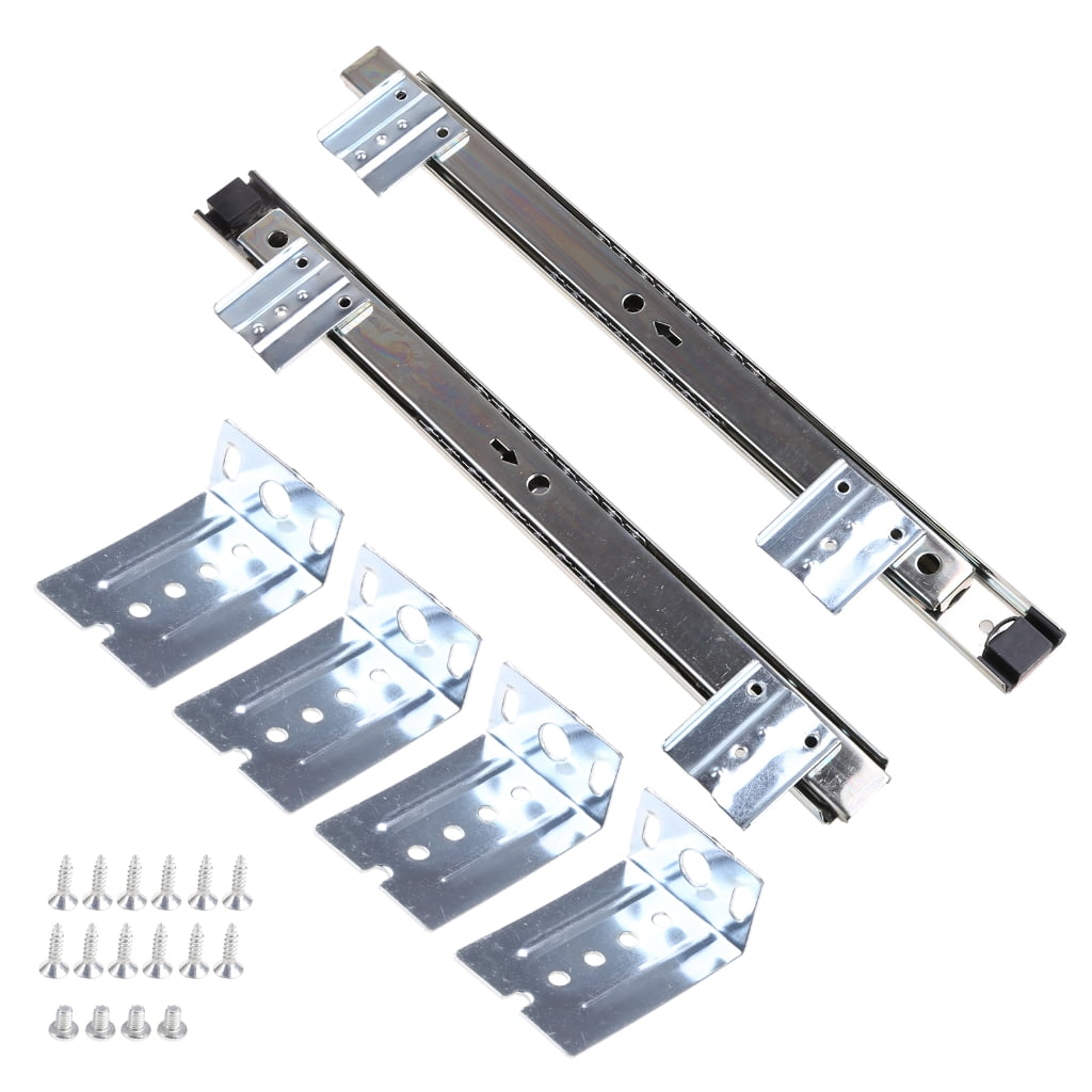 TIERPOP 1 Pair Heavy Duty Ball Bearing Slides Computer Keyboard Drawer ...