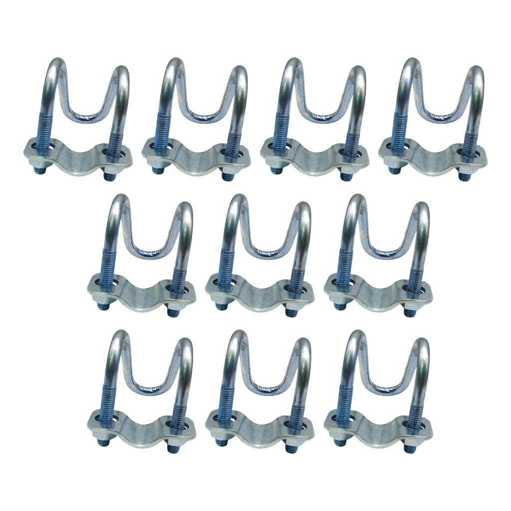 TIERPOP 10Pcs Metal Steel Double Clamp Pipe Connector Fixators Buckle ...