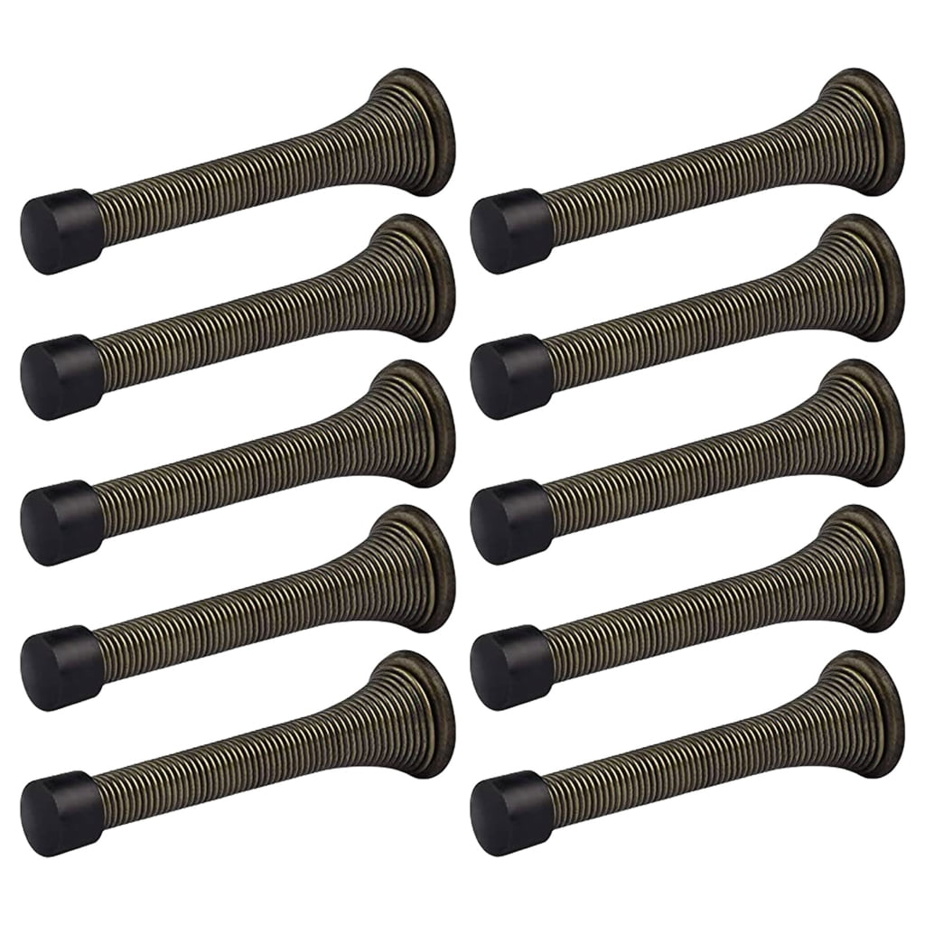 TIERPOP 10Pcs Spring Door Stoppers with Rubber Bumper Flexible Heavy ...