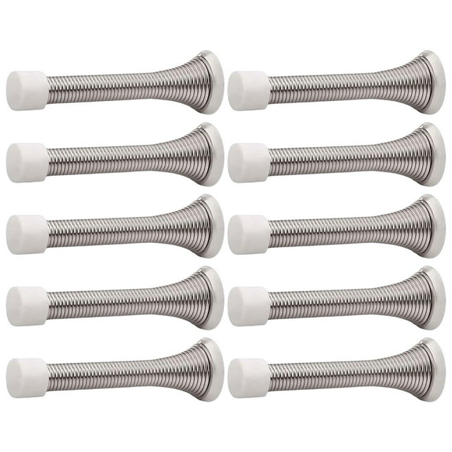 TIERPOP 10Pcs Spring Door Stoppers with Rubber Bumper Flexible Heavy ...