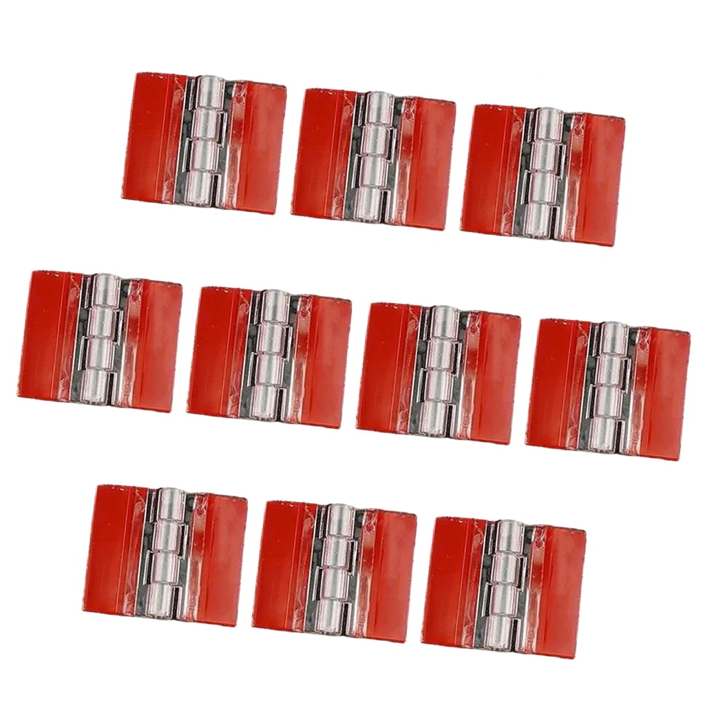 TIERPOP 10pcs Clear Adhesive Hinges Acrylic Hinges Small Door Hinges ...
