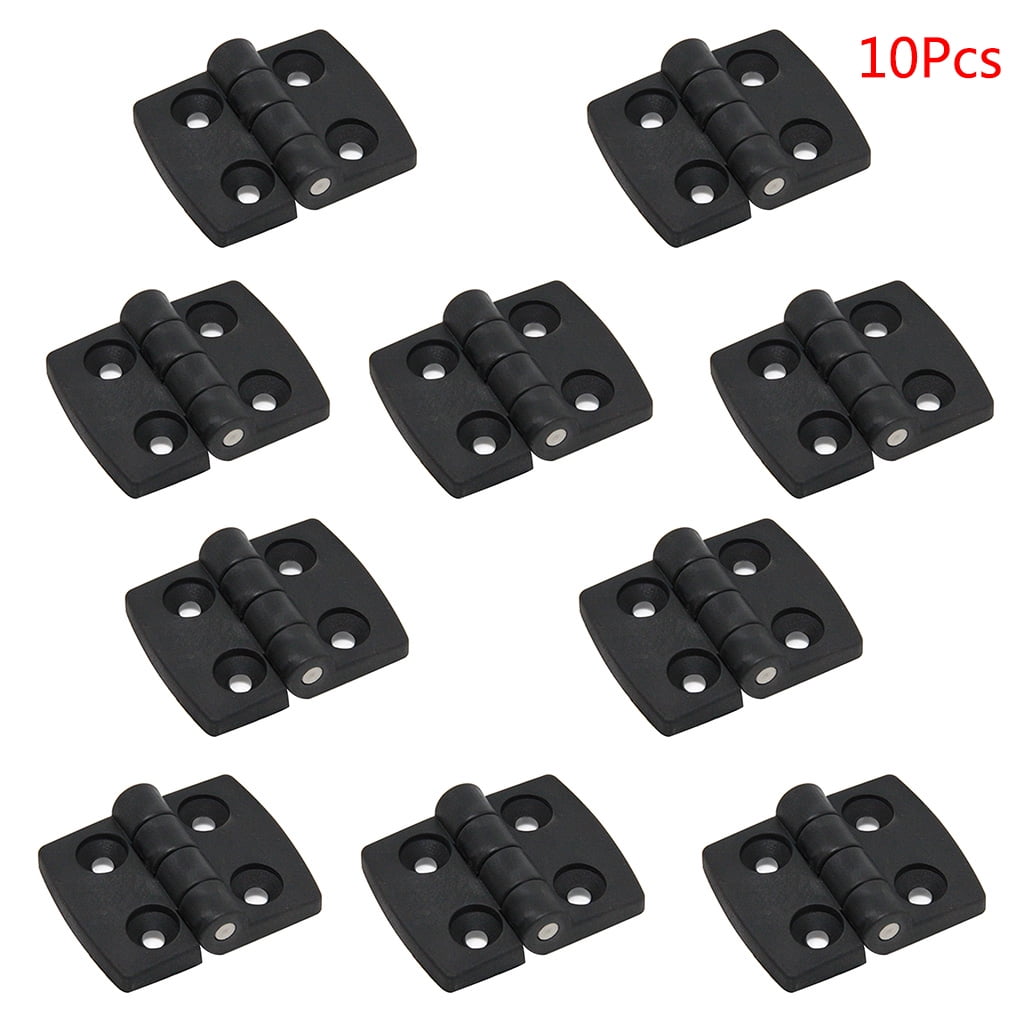 TIERPOP 10x Mini Black Plastic Hinge Acrylic Folding Hinge Light Duty ...