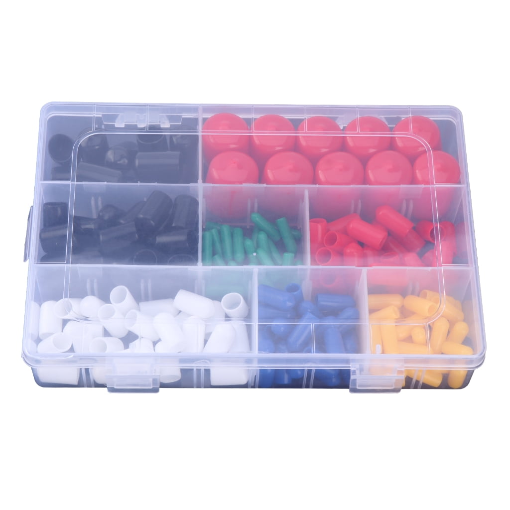 TIERPOP 170pcs Rubber End Caps Flexible Rubber Caps Rubber Bolt ...