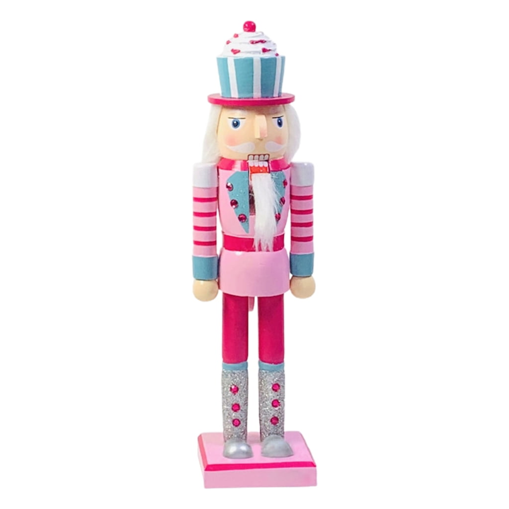 TIERPOP 35cm Merry Christmas Decorations Nutcracker Figurine Wooden ...