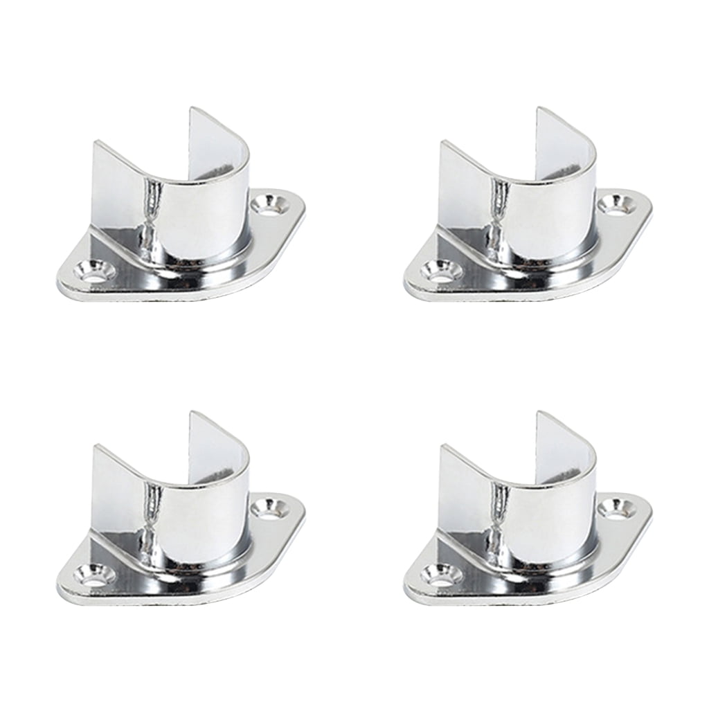 TIERPOP 4 Pack Closet Rod Socket Curtain Rod Wardrobe Rod Brackets ...