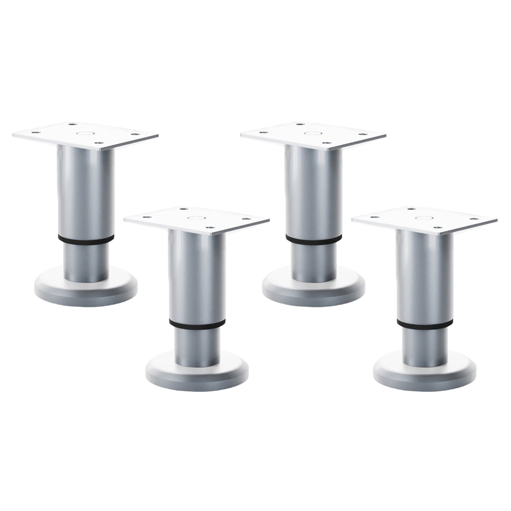 TIERPOP 4Pcs Height Adjustable Furniture Leg Metal Round Foot Kitchen ...