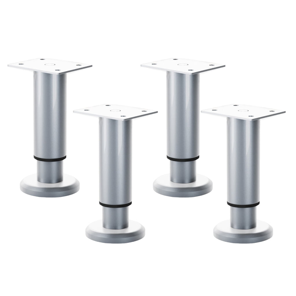 TIERPOP 4Pcs Height Adjustable Furniture Leg Metal Round Foot Kitchen ...