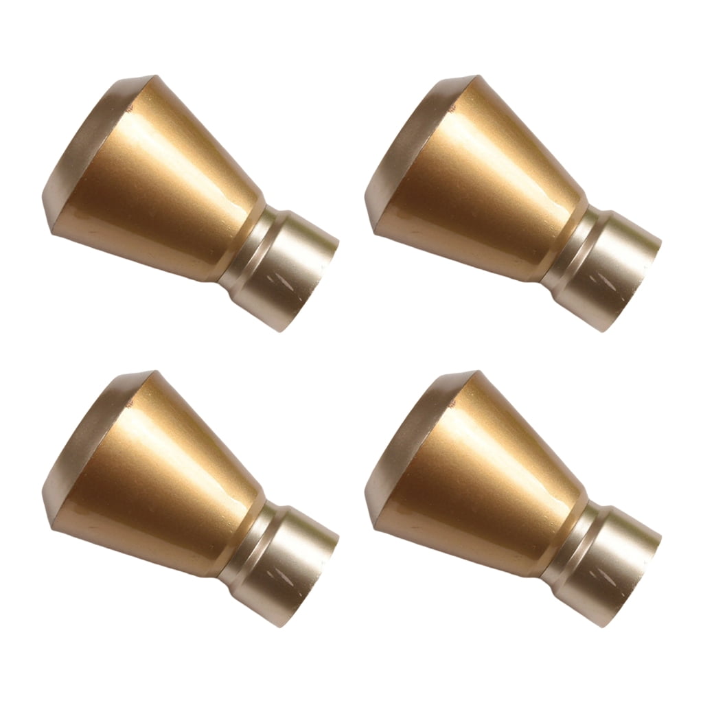 TIERPOP 4pcs Elegant Curtain Rod End Caps Contemporary Design Curtain ...