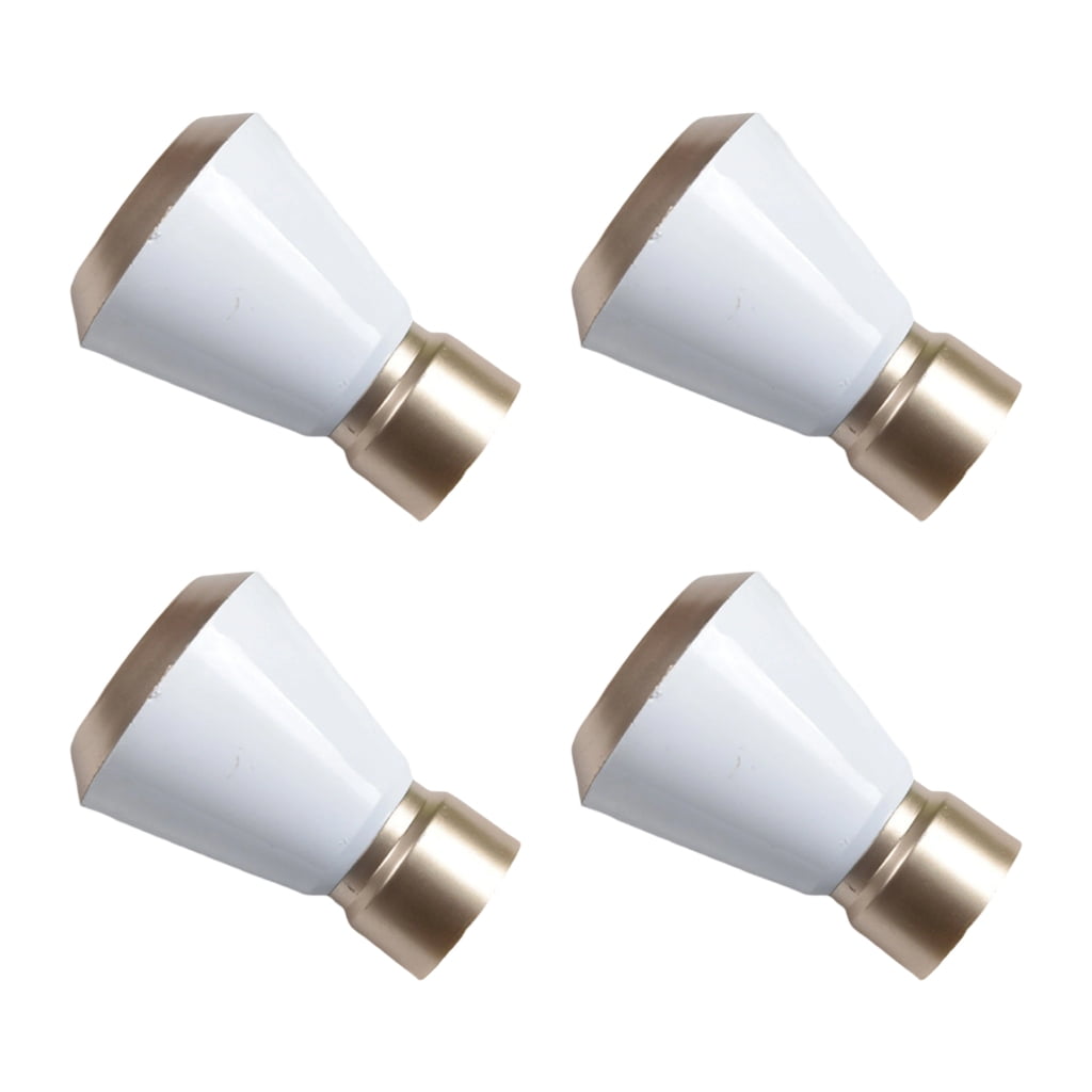TIERPOP 4pcs Elegant Curtain Rod End Caps Contemporary Design Curtain ...