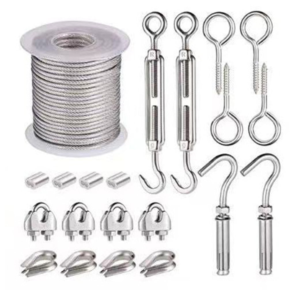 TIERPOP Coated Wire Rope Kits Garden Wire Rope Suspension set Stainless ...