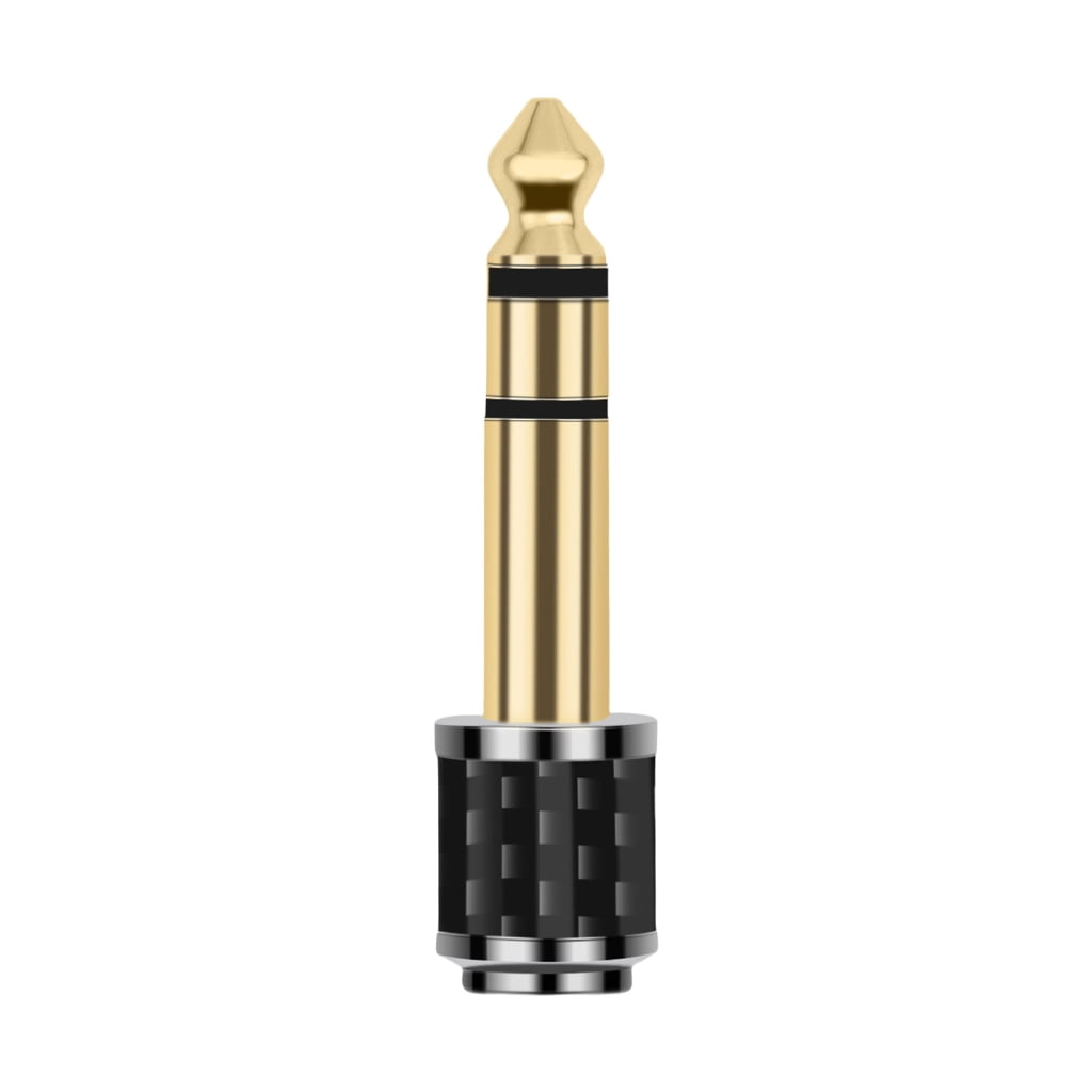 TIERPOP Headphone Plug Adapter 3.5mm to 6.35mm Gold Plated Connector ...