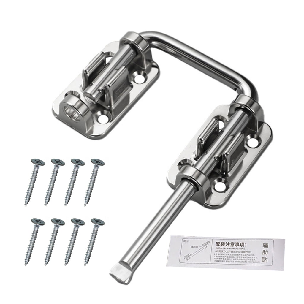 TIERPOP Heavy Duty Door Lock Bracket 180 Degree Rotation Surfaces Steel ...