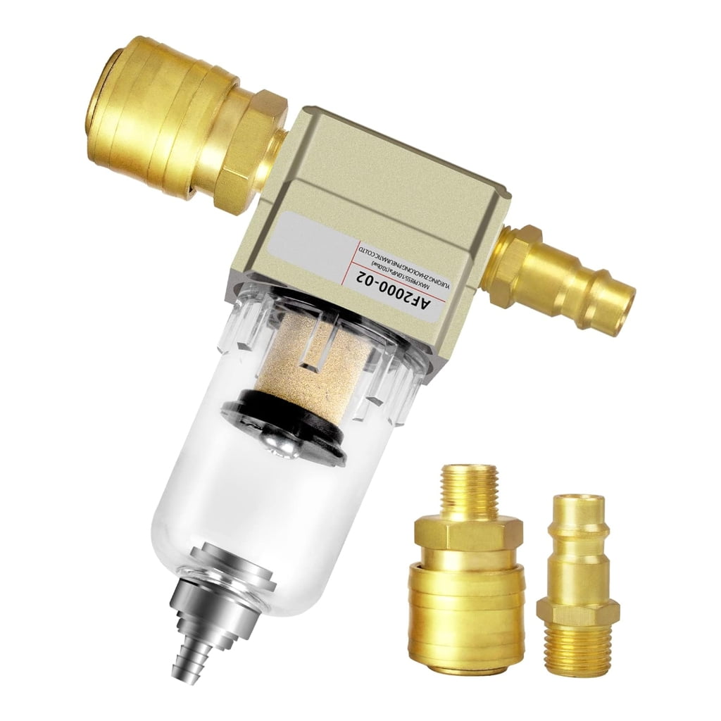 TIERPOP Industrial Grade Compressed Air Filter Regulator 1/4 Filter ...