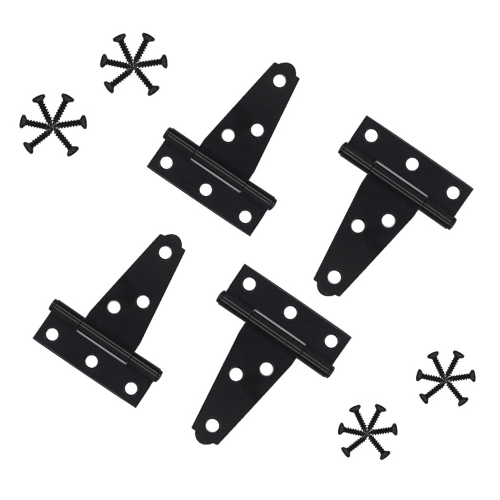 TIERPOP Iron T Hinges for Yard Gate Heavy Duty Hardware Decorative T ...