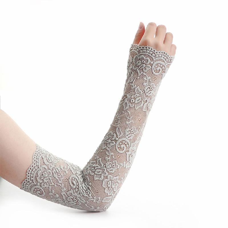 TIERPOP Lace Arm Sleeves Cooling Elbow Protector Sports Sleeve Tattoo ...