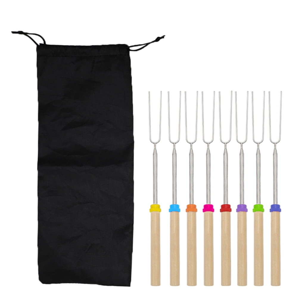TIERPOP Marshmallow Roasting Stick,32” Extendable Stainless Smores ...