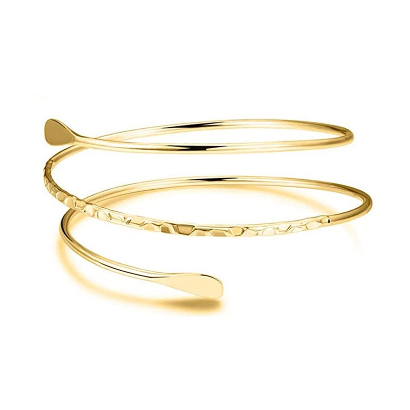 TIERPOP Metal Arm Cuff Upper Arm Bracelet Band for Women Gold Silver ...