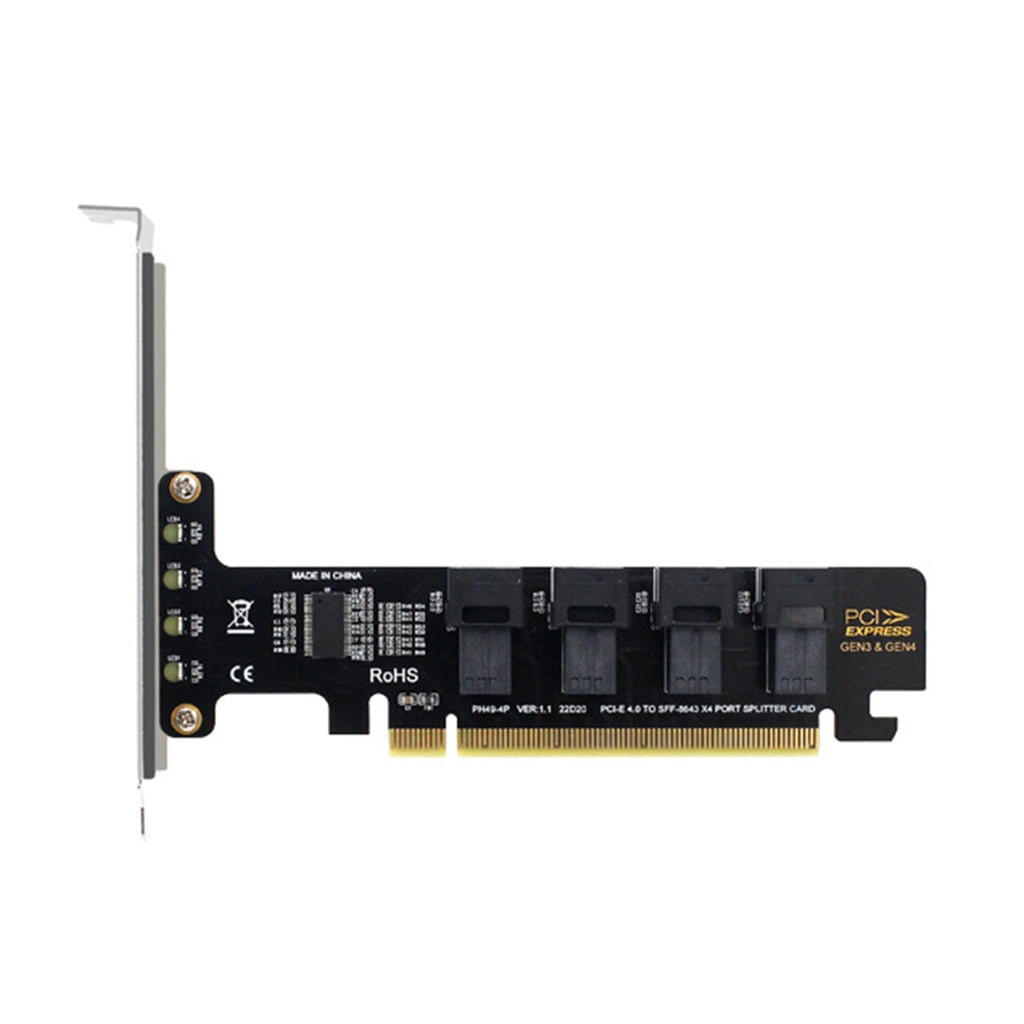 TIERPOP PCIE 16X Adapter Card PCIE to Adapter Card PCIE X16 to 4 Port ...