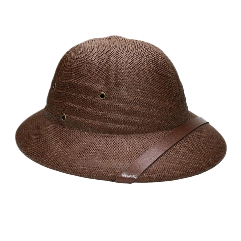 TIERPOP PU Belt Straw Hat Handmade for Holiday Wear Party Straw British ...