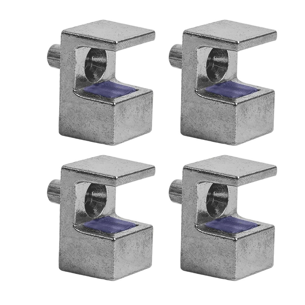 TIERPOP Pack of 4 Sturdy Zines Alloy Glass Brackets Adjustable for 10 ...