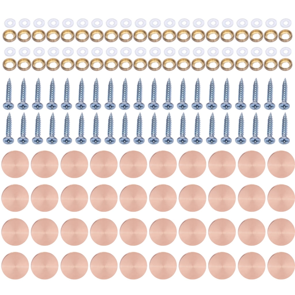 TIERPOP Pack of 40 Steel Screw Covers Nails Caps Decorative Screw Caps ...