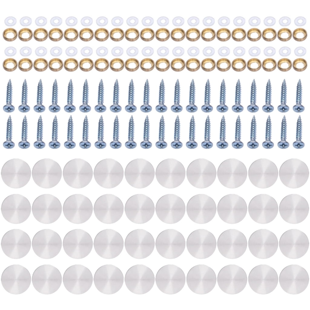 TIERPOP Pack of 40 Steel Screw Covers Nails Caps Decorative Screw Caps ...