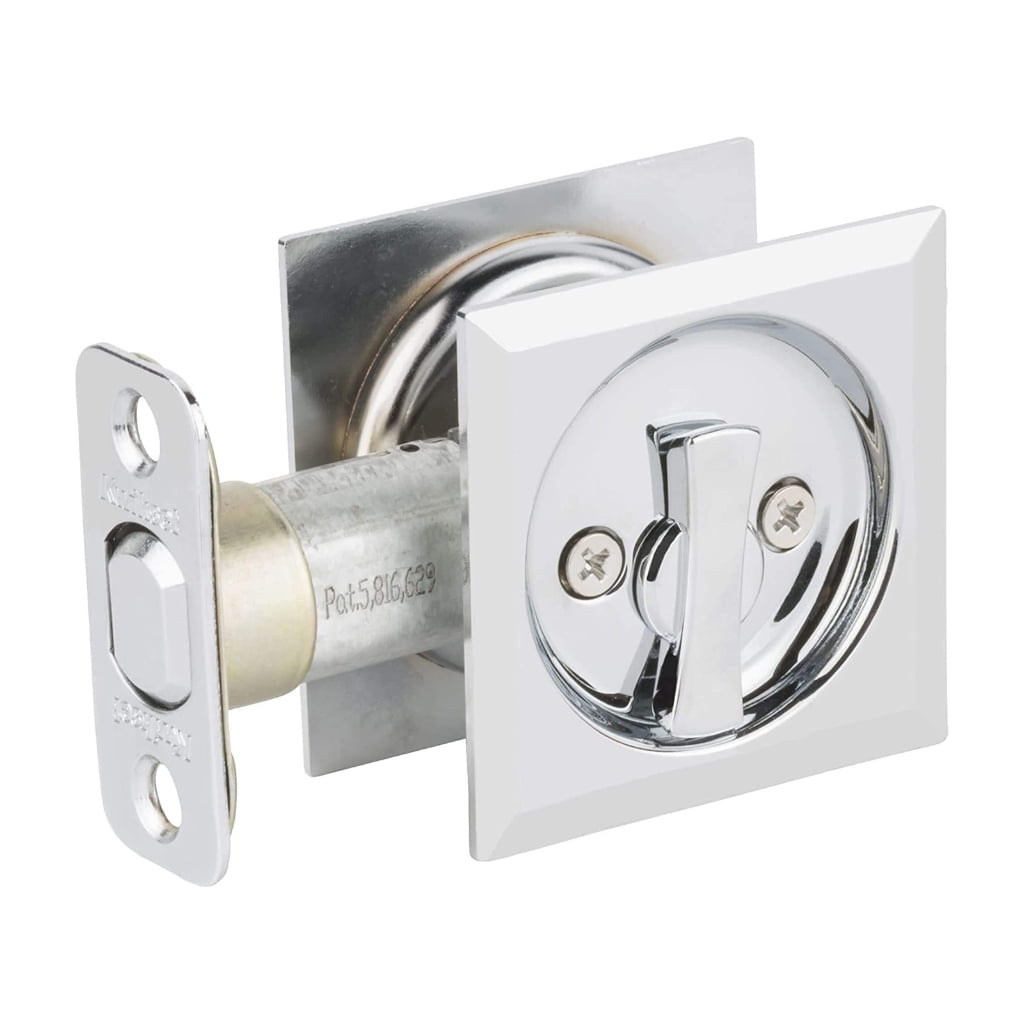 TIERPOP Privacy Pocket Door Lock Square Black Sliding-Door Lock for ...