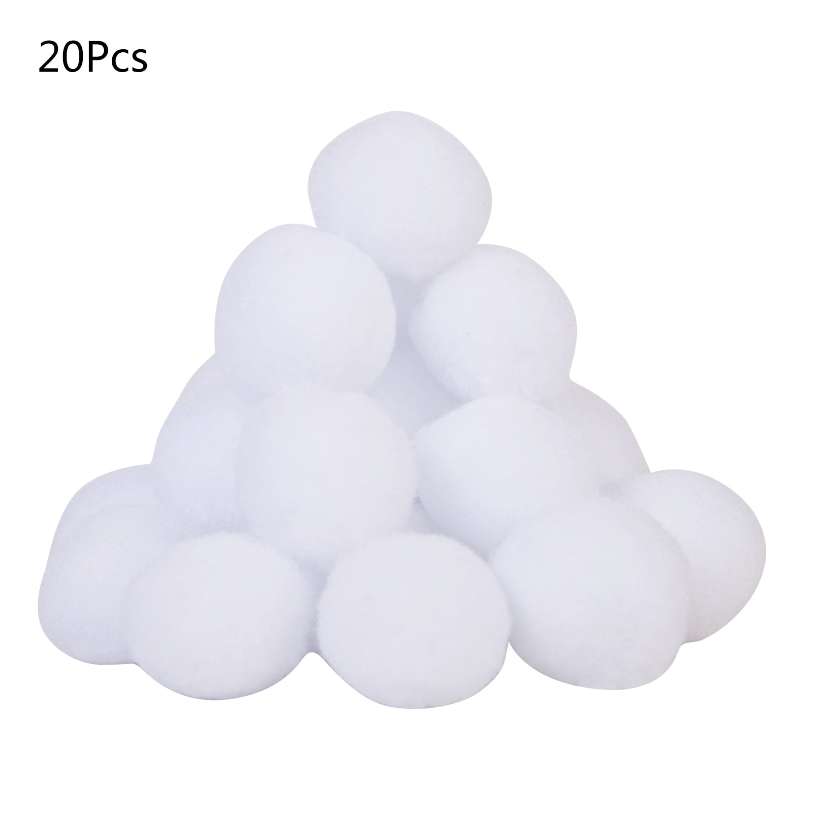 TIERPOP Set of 20/30/50 Snowball Fight Fake Snowballs Winter Xmas Decoration Indoor Gift for ...