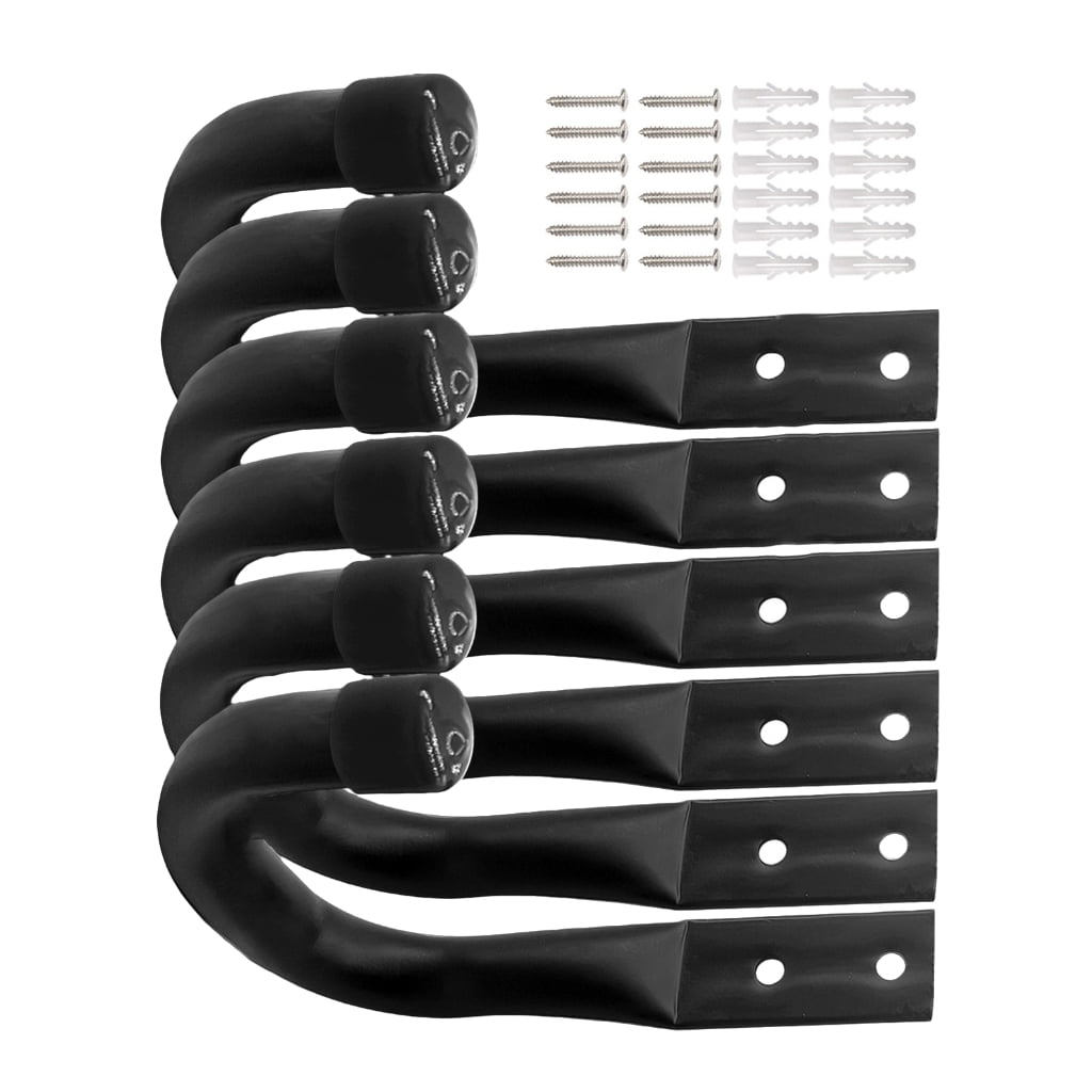 TIERPOP Set of 6 Garage Wall Hooks Heavy Duty Metal Hooks Upgrades for ...