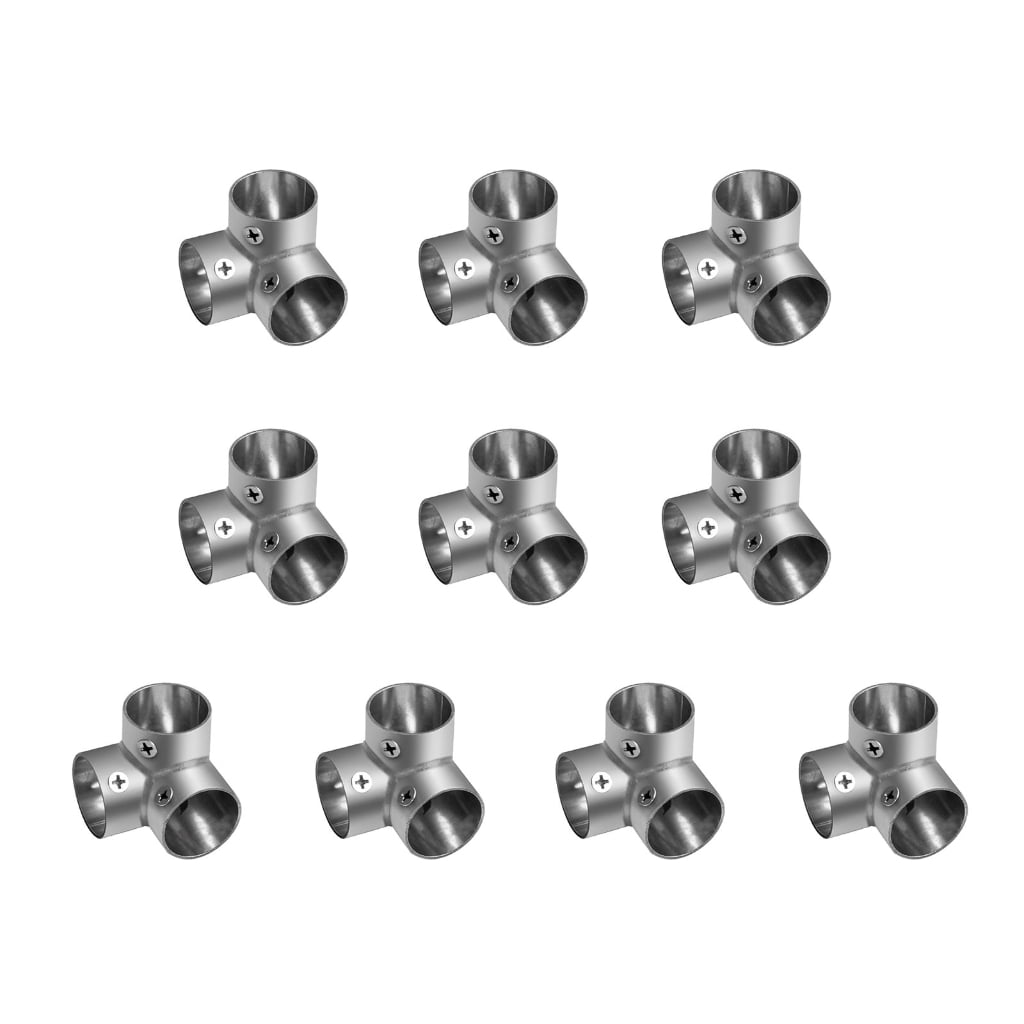 TIERPOP Upgrades Stainless Steel T Connectors set Metal Pipe Fittings ...