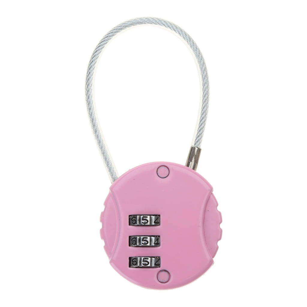 TIERPOP Weatherproof Padlocks 3 Digit Password Cable Lock Portable Wire ...