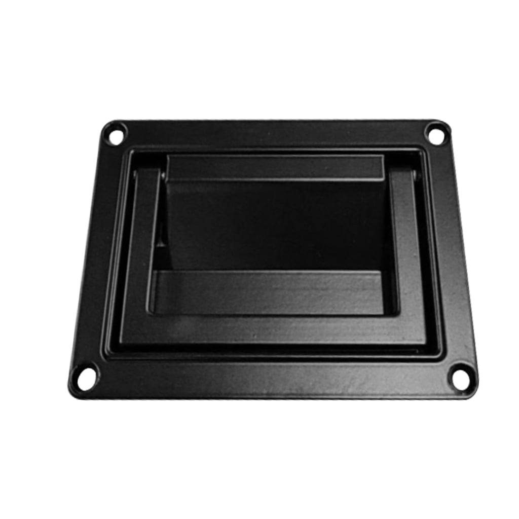 TIERPOP Zincs Alloy Panel Folding Handle Black Recessed Pull for Access ...