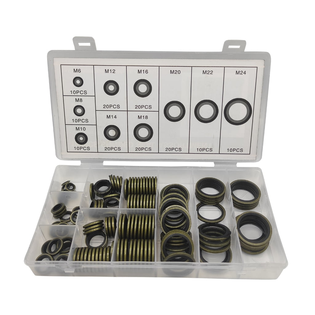 TIERPOP multifunction 150pcs Sealing Washer set Rubber Gaskets with Box ...