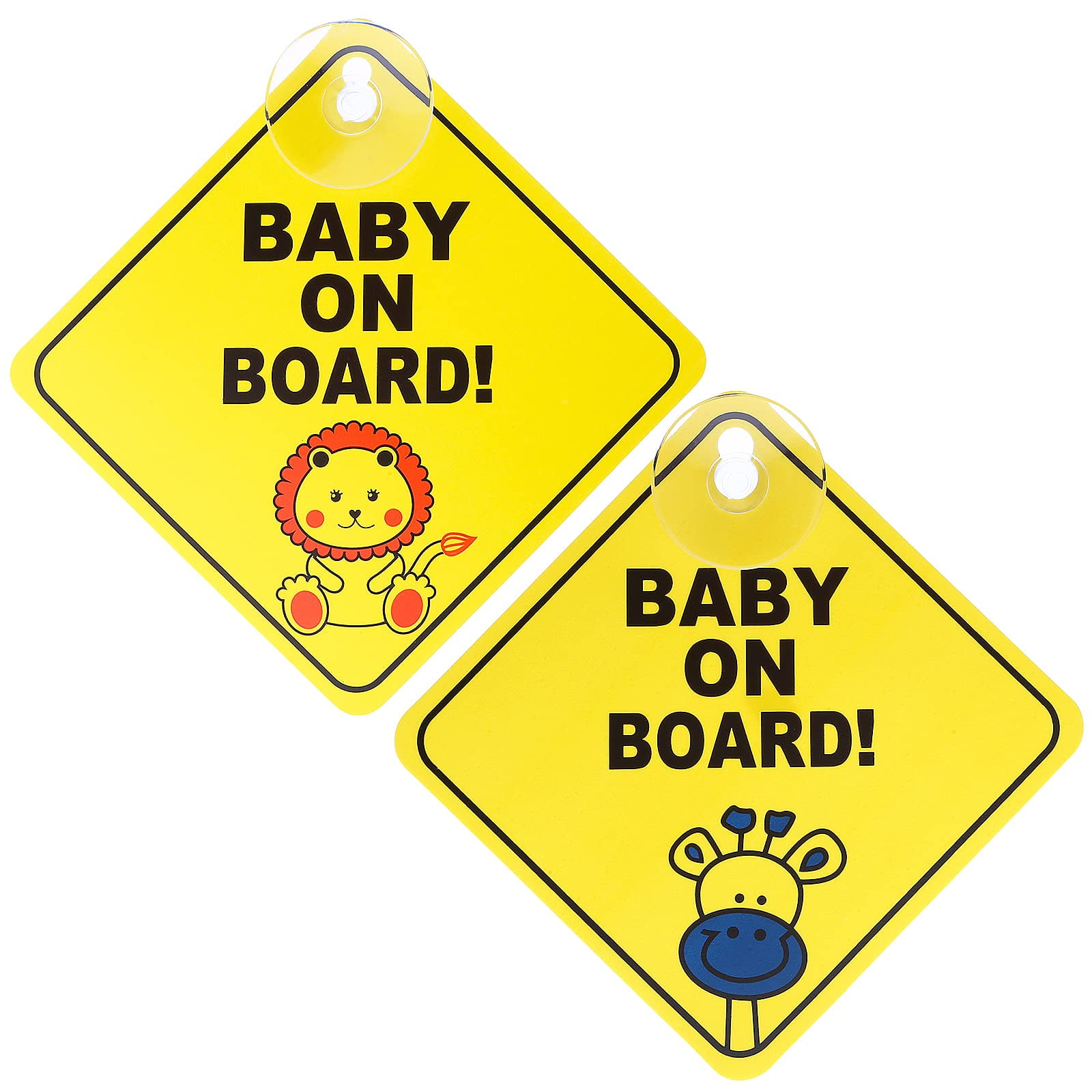 TIESOME 2 pcs on Board Car Warning, on Board Sticker Sign for Car ...
