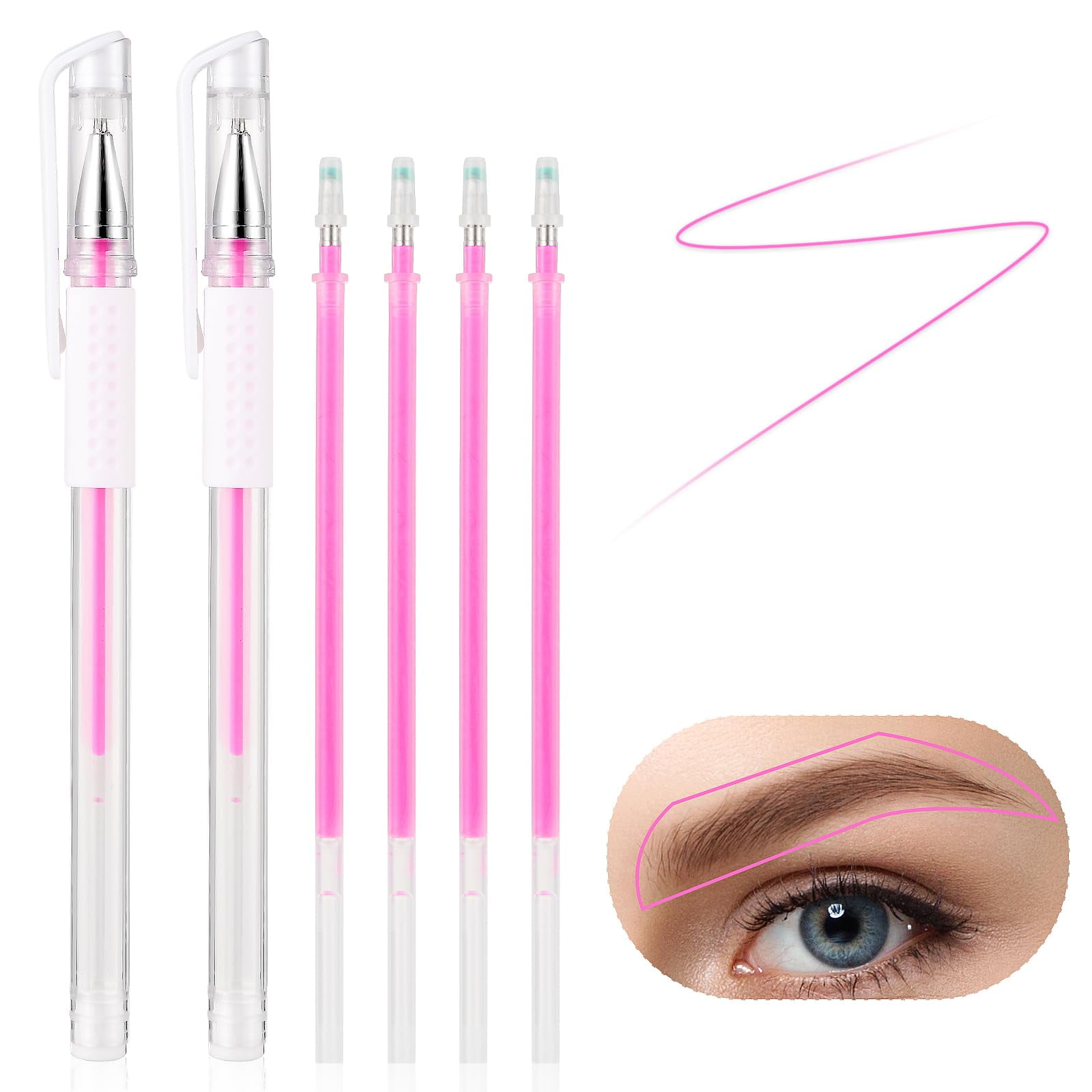 TIESOME Eyebrow Microblading Marker TSF6 Pens, 2pcs Skin Marker Pen ...