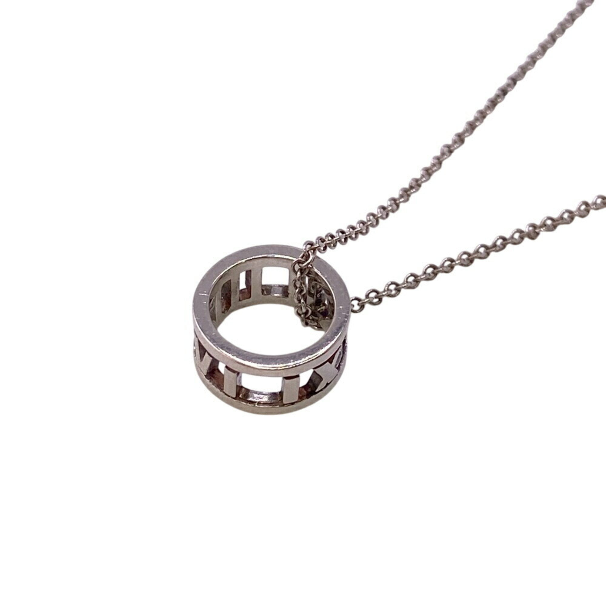 Pre-Owned TIFFANY&Co. Tiffany Atlas Ring 925 2.2g Necklace High Chain ...