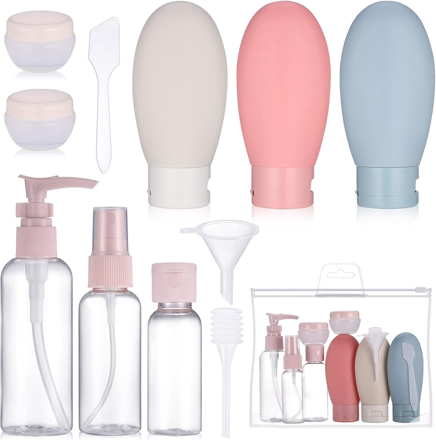 TIFOR 12 Pack Leak Proof Travel Bottles for Toiletries,TSA Approved ...