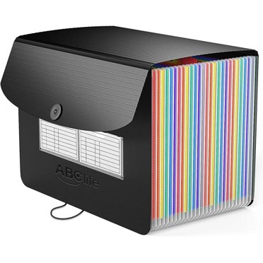 Edufun Expanding File Folder Organizer 24 Pockets, Accordion Folders ...